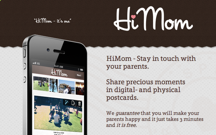 HiMom：沟通年轻人和老人的明信片应用 | 爱范儿