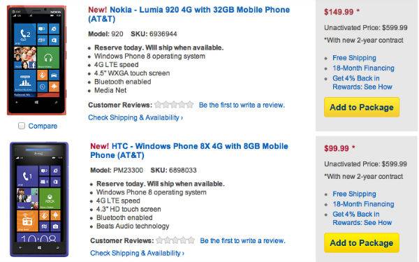 Lumia 920、HTC 8X AT&T 版开始接受预订 | 爱范儿