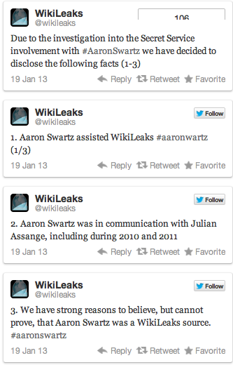 Aaron Swartz 曾为 WikiLeaks 提供消息线索？ | 爱范儿