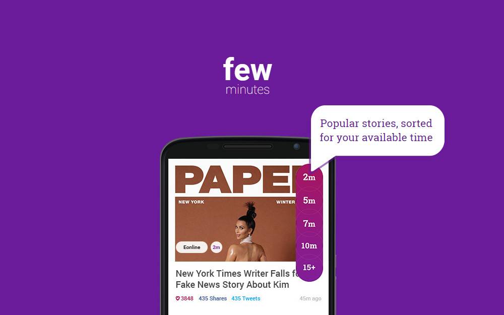 带给你更高效的碎片化阅读 – few minutes #Android | 爱范儿