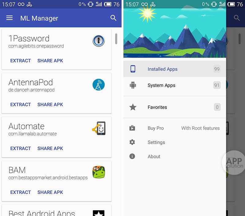 为喜欢的应用提取安装包，很简单 – ML Manager #Android | 爱范儿