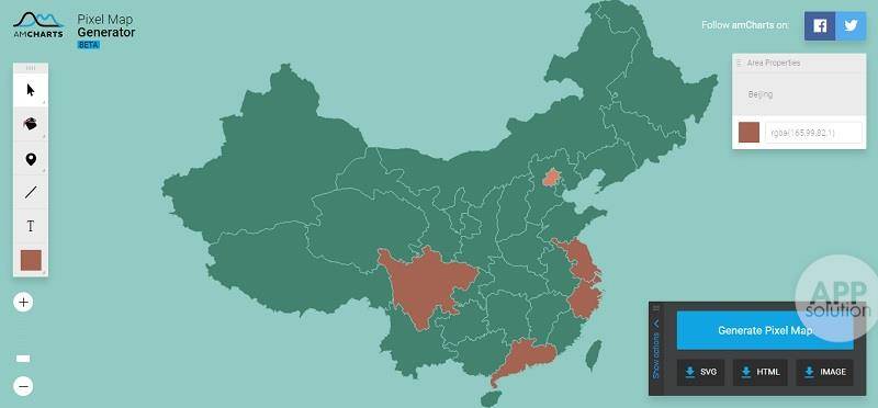 Pixel Map Generator : 做 PPT 必备！简单就能生成好看地理图表 #Web | 爱范儿