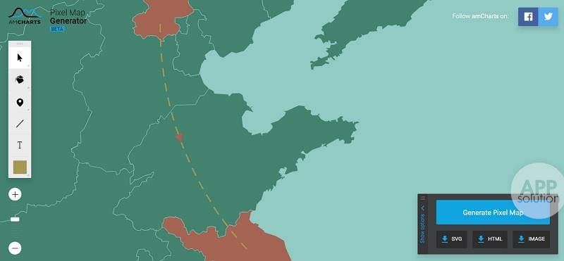 Pixel Map Generator : 做 PPT 必备！简单就能生成好看地理图表 #Web | 爱范儿