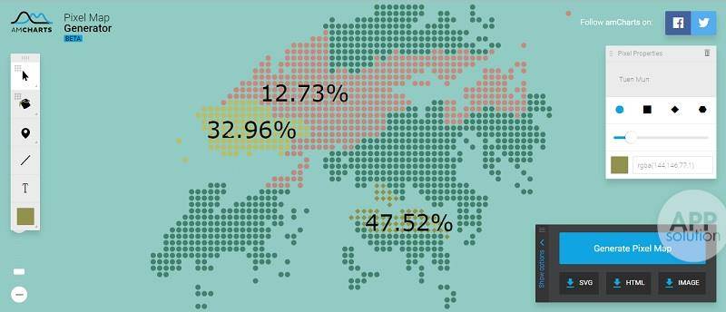 Pixel Map Generator : 做 PPT 必备！简单就能生成好看地理图表 #Web | 爱范儿