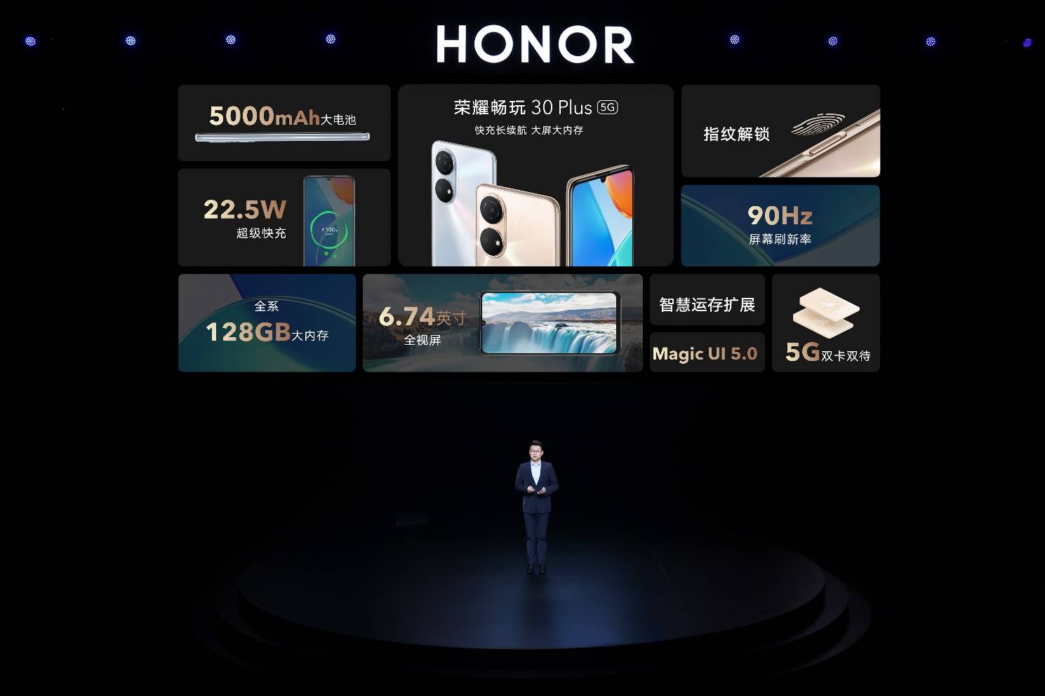 窄边直屏荣耀 X30 发布：66W 超级快充长续航 1499 元起售 | 爱范儿