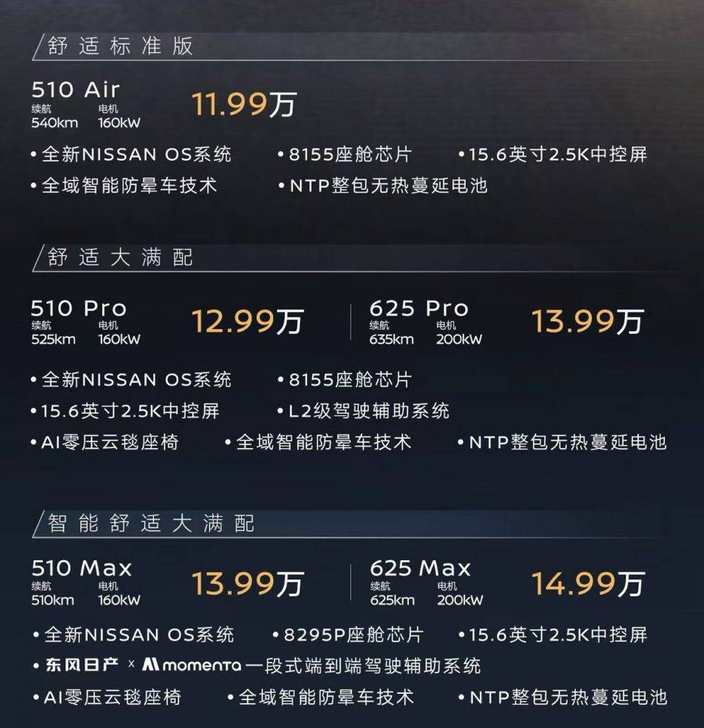 终于跳出「油改电」，日产 N7 11.99 万元起售 | 爱范儿